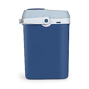 K-Box Electric Cooler and Warmer for Car and Home - 34 Quart (32 Liter) - Dual 110V AC House and 12V DC Vehicle Plugs (Blue)