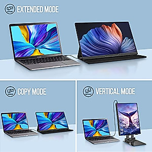 Bimawen 17.3 inch 2K Portable Monitor for Laptop - Ultra Slim,Compatible with Phones, Switch,PC,Laptop,Raspberry Pi 4,PS3,PS4 (1440p)