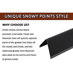 QuliMetal Porcelain Steel Flavorizer Bars, SUS304 Grill Burner and #65505 7622 Heat Deflector for Weber Genesis 300 Series (E310 E320 E330 S310 S320 S330) Grill Parts with Front Control Knobs