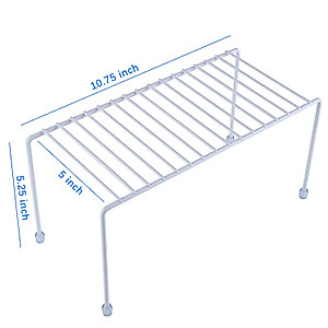 yaenoei Kitchen Shelves, Cabinet Organization Mini Storage Shelf, White,Set of 2