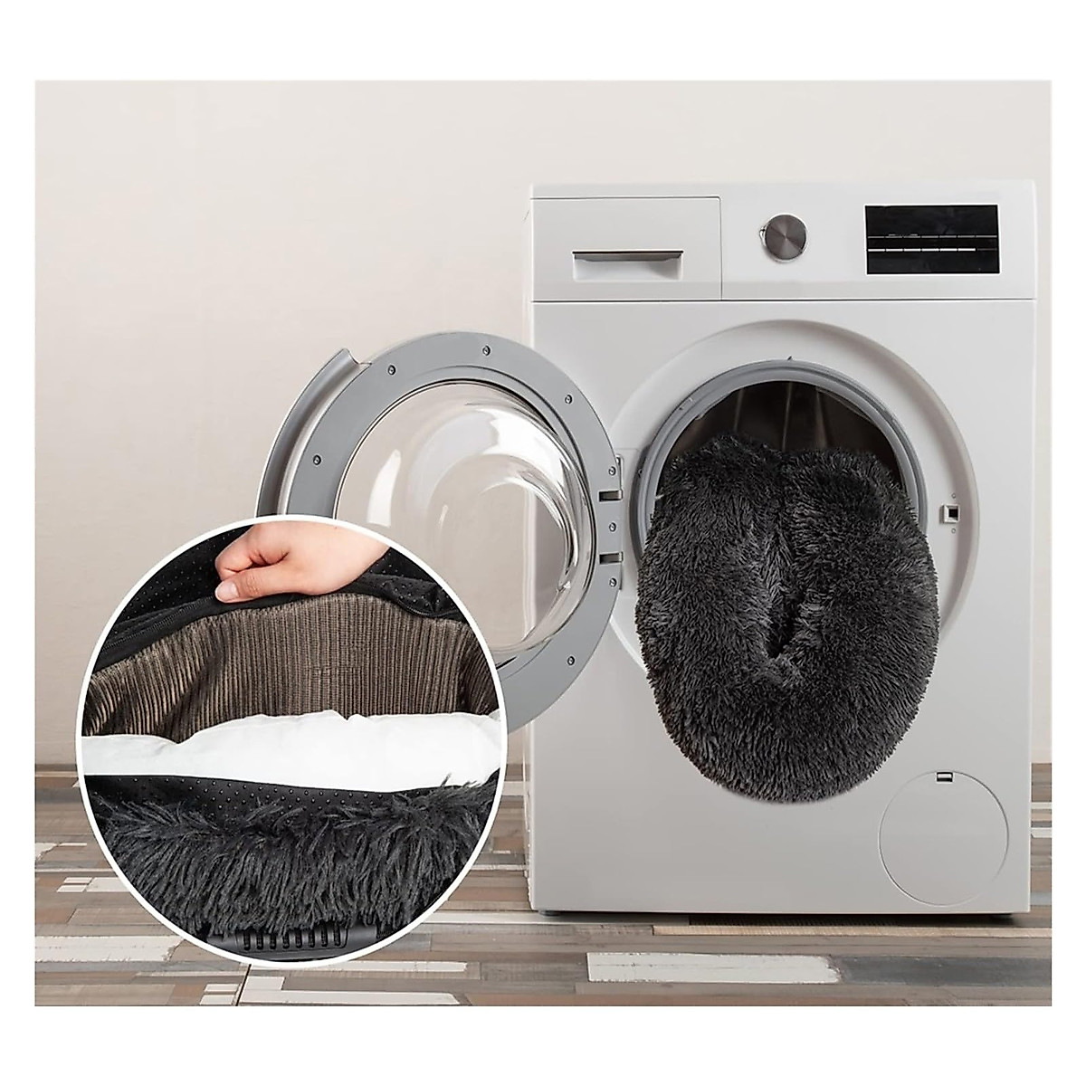 ITOMEN Pet Bed Plush Dog Sofa Bed Washable Calming Dog Beds Large Dogs Cushion Pet Kennel Mat Comfort (Color : Pink, Size : 90x80x13CM)