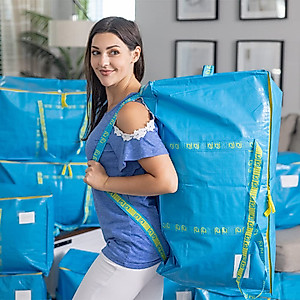 Extra Large Heavy Duty Moving Bags,Storage Bags with Handles for Packing,8 Large Totes,Waterproof Oversized Organizers,Reinforced Puncture Resistance and Strong Zipper Pulls,Alternative To Moving Box