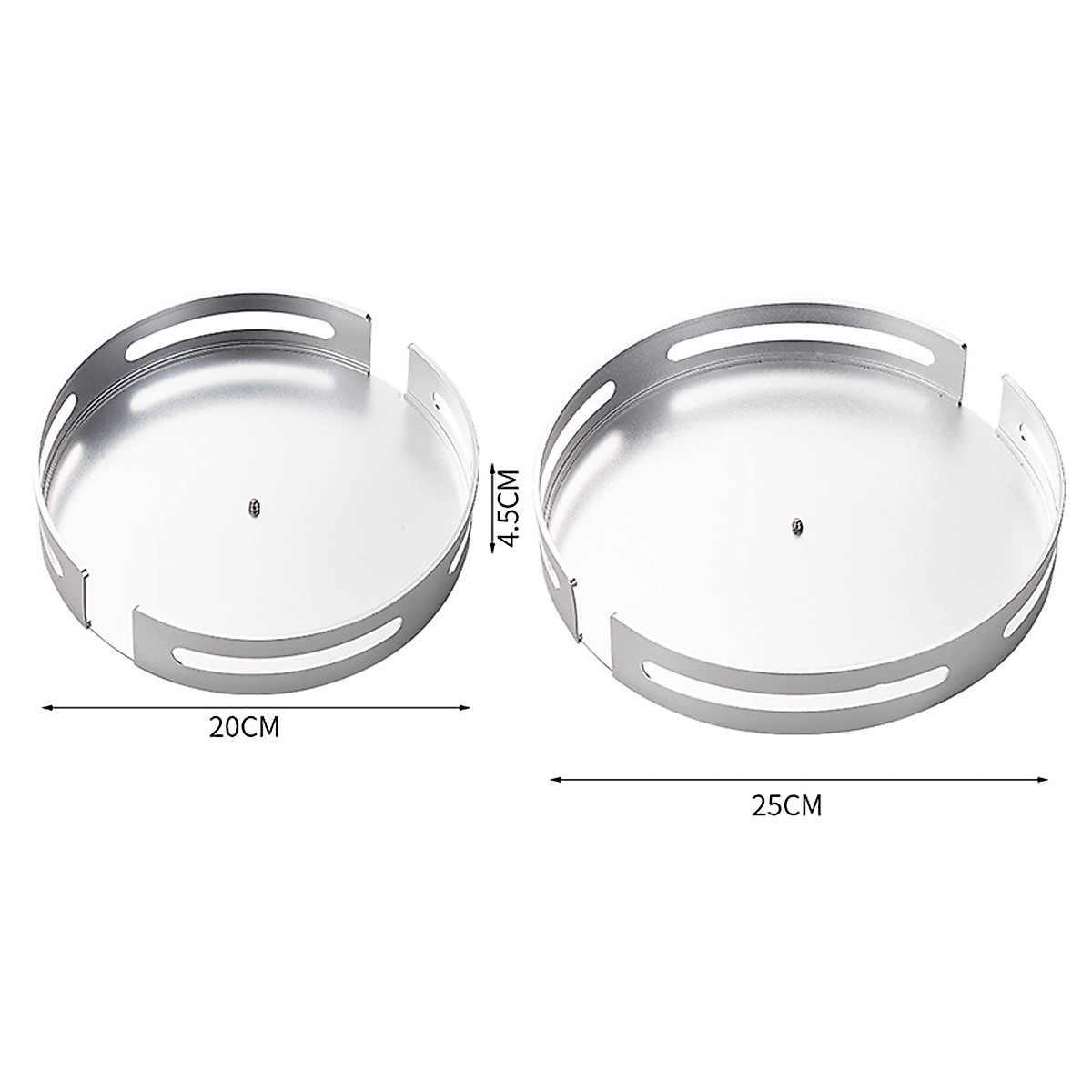 Lazy Susan Turntable for Cabinet 20 cm / 8 in - 25 cm / 10 in Space Aluminum Material Widened and Thickened 360° Rotating and Fetching is Convenient and Fast