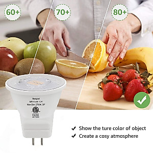 Beispiel MR11 Gu4.0 Bi-pin LED Light Bulb 4W 12VAC/DC Warm White 2700K for Outdoor Landscape Lighting Recessed Track Lights, Pack of 4