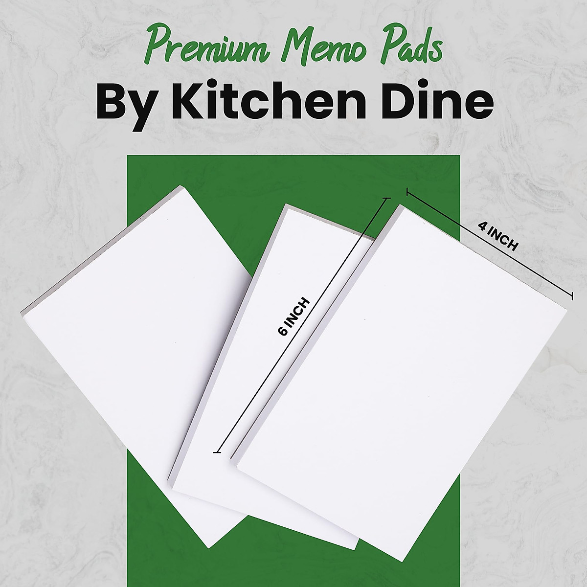KitchenDine: Memo Pads - Note Pads - Scratch Pads - Writing pads - Server Notepads - 10 Pads with 100 sheets in Each Pad (4 x 6)