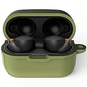 YQGFashbf for Sony WF-1000XM4 Case Cover WF 1000XM4 Charging case 2021,Shockproof TPU Protective Cover Skin Designed for Sony WF1000XM4 Wireless Earbuds with Keychain & Lanyard (Green)