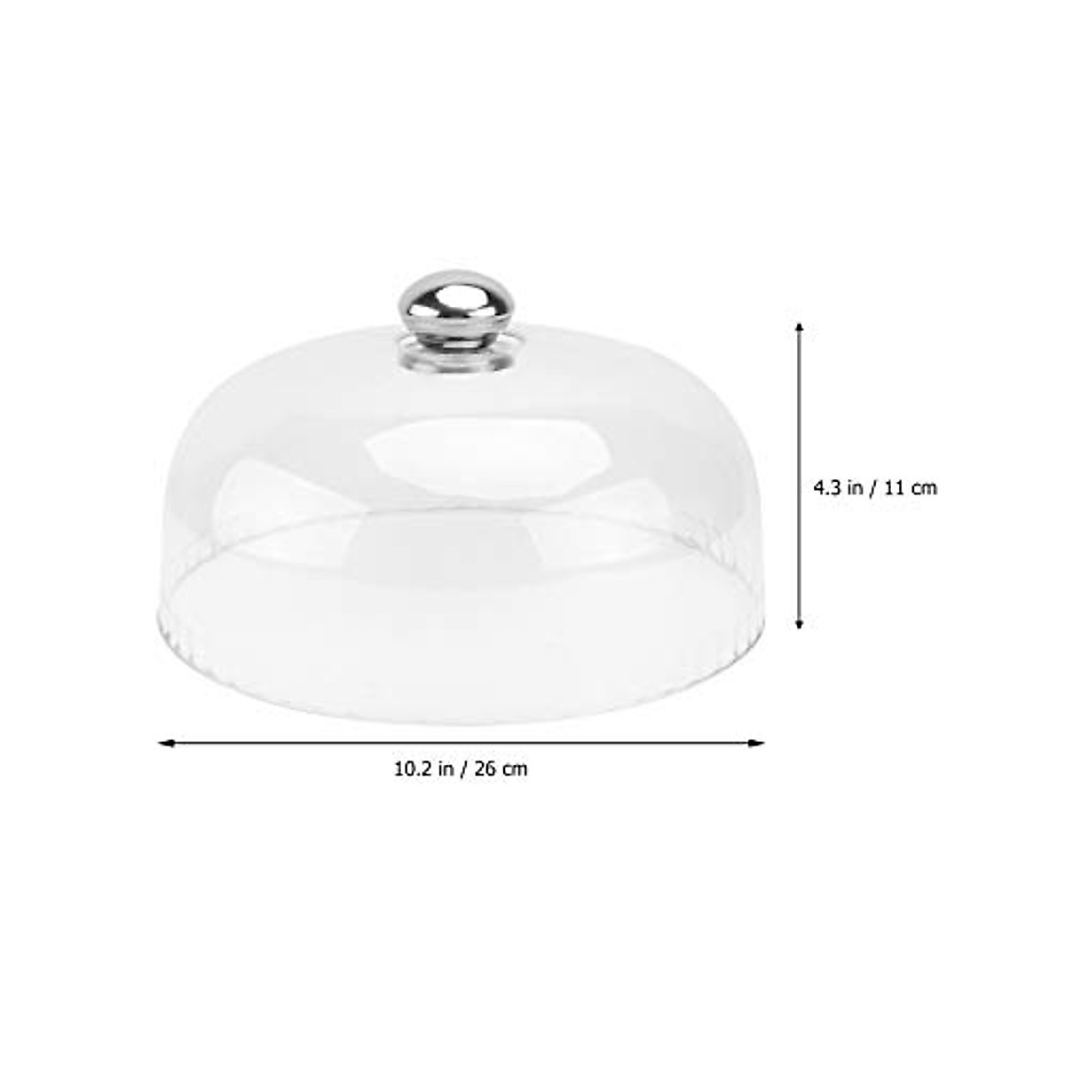 HEMOTON Cake Stand, Cake Plate with Dome, Dessert Plastic Cake Cover Snack Tray Round Display Cake Plate Serving Platter Food Cover, 26x11cm