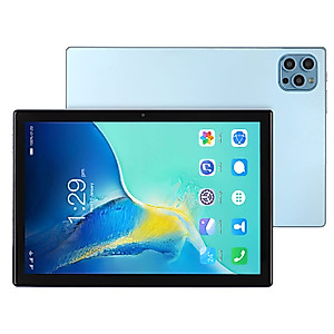 Jopwkuin 2 in 1 Phone Tablet, 10.1 Inch Tablet Octa Core CPU Stereo Dual Speakers 100‑240V for Work (US Plug)