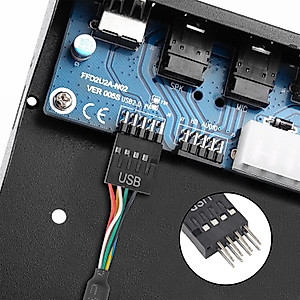 Duttek USB 3.0 Header to USB 2.0,USB 3.0 to USB 2.0 Motherboard Adapter Cable,19 Pin USB3.0 Female to 9 Pin USB2.0 Male Motherboard Cable Adapter Converter 6 inch/15cm (2 Pack)