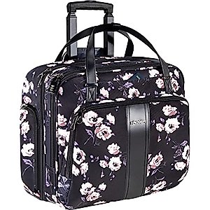 KROSER Rolling Laptop Briefcase Premium Rolling Laptop Bag Fits Up to 15.6 Inch Laptop Water-Repellent Overnight Rolling Computer Bag with RFID Pockets for Travel/Business/School/Women