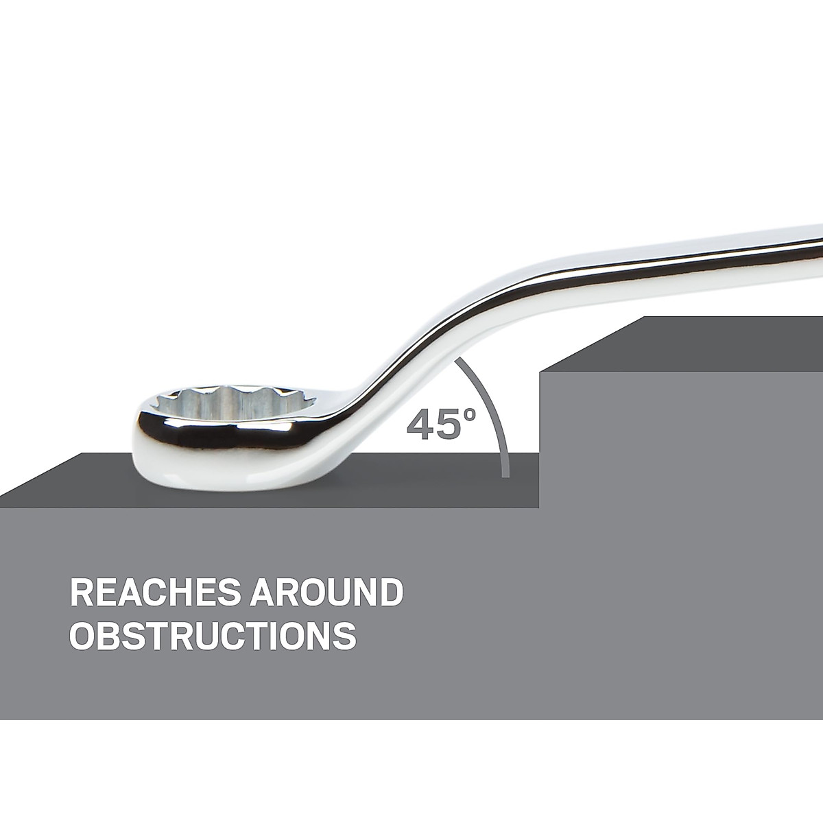 TEKTON 8 mm x 10 mm 45-Degree Offset Box End Wrench | WBE24308