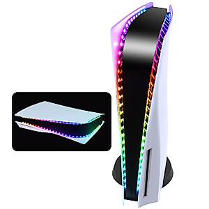 LED Light for PS5/PS5 Slim, RGB Light Strip DIY Decoration for PS5/PS5 Slim Console with 5050 LED Lights Flexible Lights Strips for PS5/PS5 Slim Console