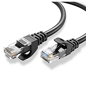 MAXLIN CABLE Cat6 Ethernet Cable for Gaming Black 200ft LAN Network Patch Cord Wire - High Speed Internet Cable, RJ45, 24AWG, 500MHz Connectors for Router Modem, Compatible with PS3 PS4 PS5