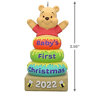 Hallmark Keepsake Christmas Ornament 2022 Year-Dated, Disney Winnie The Pooh Baby's First Christmas