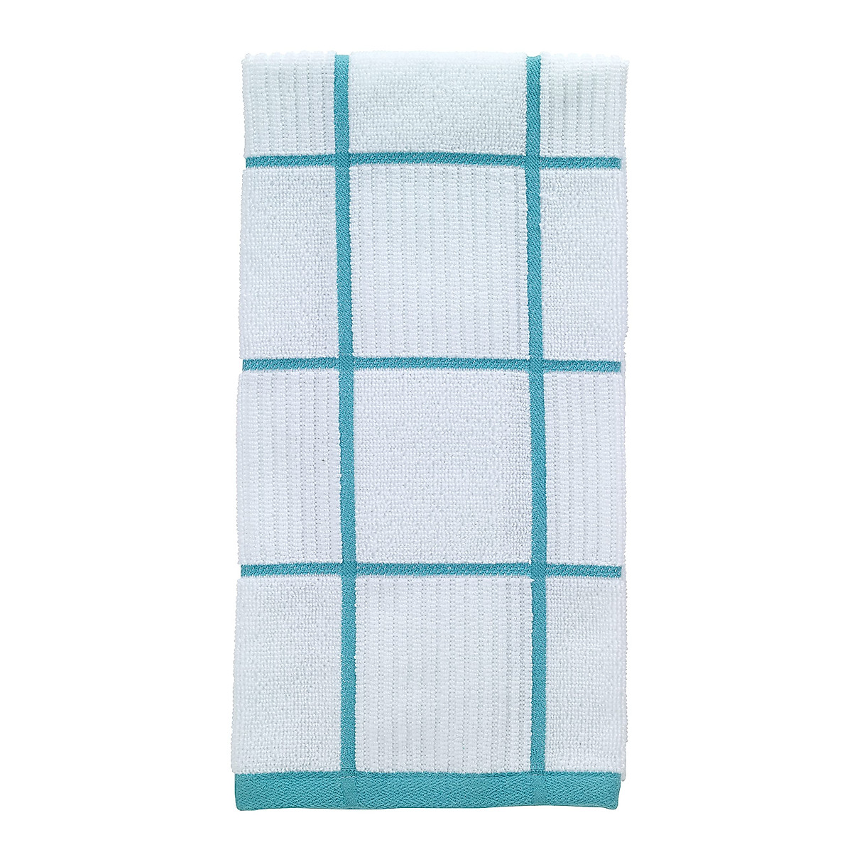 T-Fal Textiles 10167 100-Percent Cotton Parquet Kitchen Dish Towel, Breeze, Check-Single