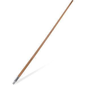 Carlisle FoodService Products 4526700 Lacquered Wood Broom Handle with Metal Threaded Tip, 60" Length, 15/16" Diameter (Pack of 12)
