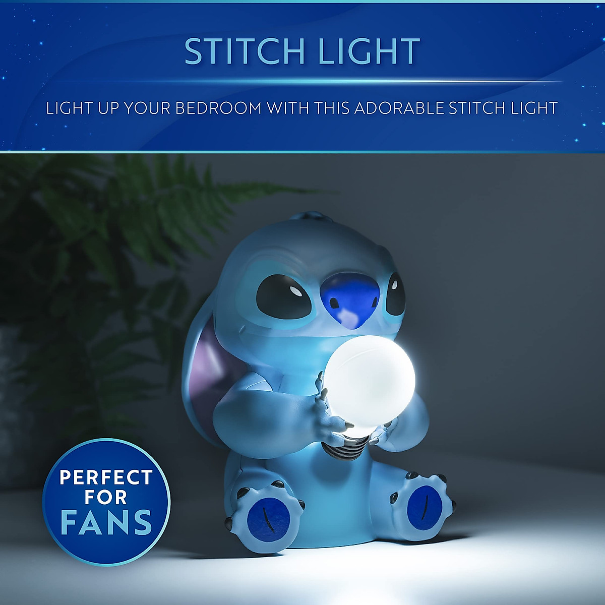 Paladone Stitch Light - Officially Licensed Lilo and Stitch Lamp, Disney Collectible Gift, Bedside Table Bedroom Night Light Decor