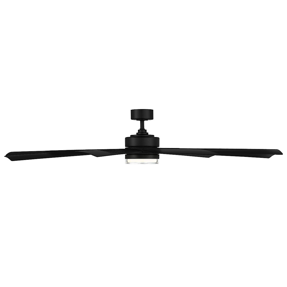 Wynd XL Smart Indoor and Outdoor 9-Blade Ceiling Fan 72in Matte Black with 3000K LED Light Kit and Remote Control works with Alexa, Google Assistant, Samsung Things, and iOS or Android App