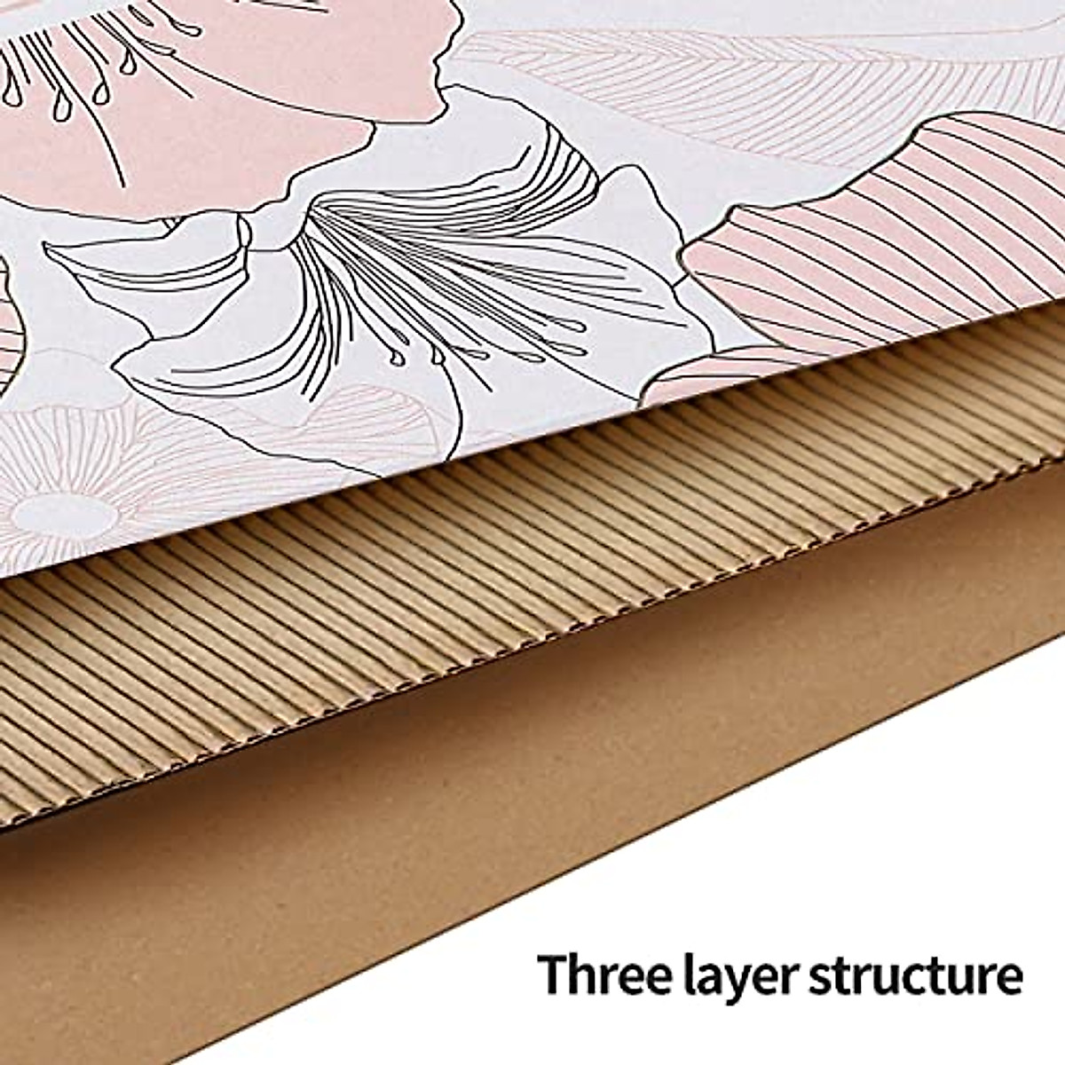 EYMPEU 12x9x4 Floral Gift Wrapping Boxes 20 Pack, Gifts Shipping Boxes Bulk for Women, Flower Corrugated Cardboard Gift Mailer for Present, Wife, Girlfriend, Mom Birthday, Wedding, Party Favor,