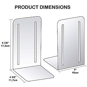 Acrimet Premium Metal Bookends (Heavy Duty) (Green Color) (1 Pair)
