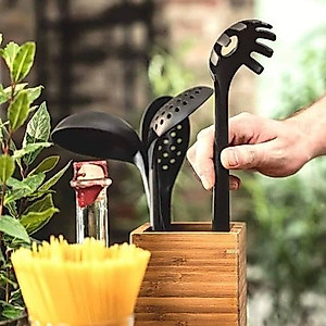 Ballarini Nero Silicone Soup Ladle, Made in Italy