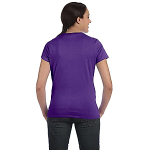 Hanes Perfect-T T-Shirt, Purple, Large