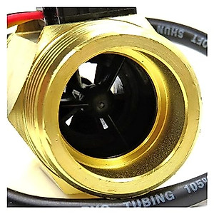 XAXAX Water Flow Meter, DN20 G3/4'' Water Flow Sensor Switch 1-30L/min Flow Meter for Industrial Control Liquid Circulating,Gallon, QTS, PTS, L, m³