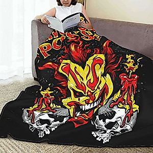 Insane Hip Clown Hop Posse Throw Blankets Flannel Blanket Lightweight Throw Blanket for Couch Bed Soft Warm Cozy 80"x60"