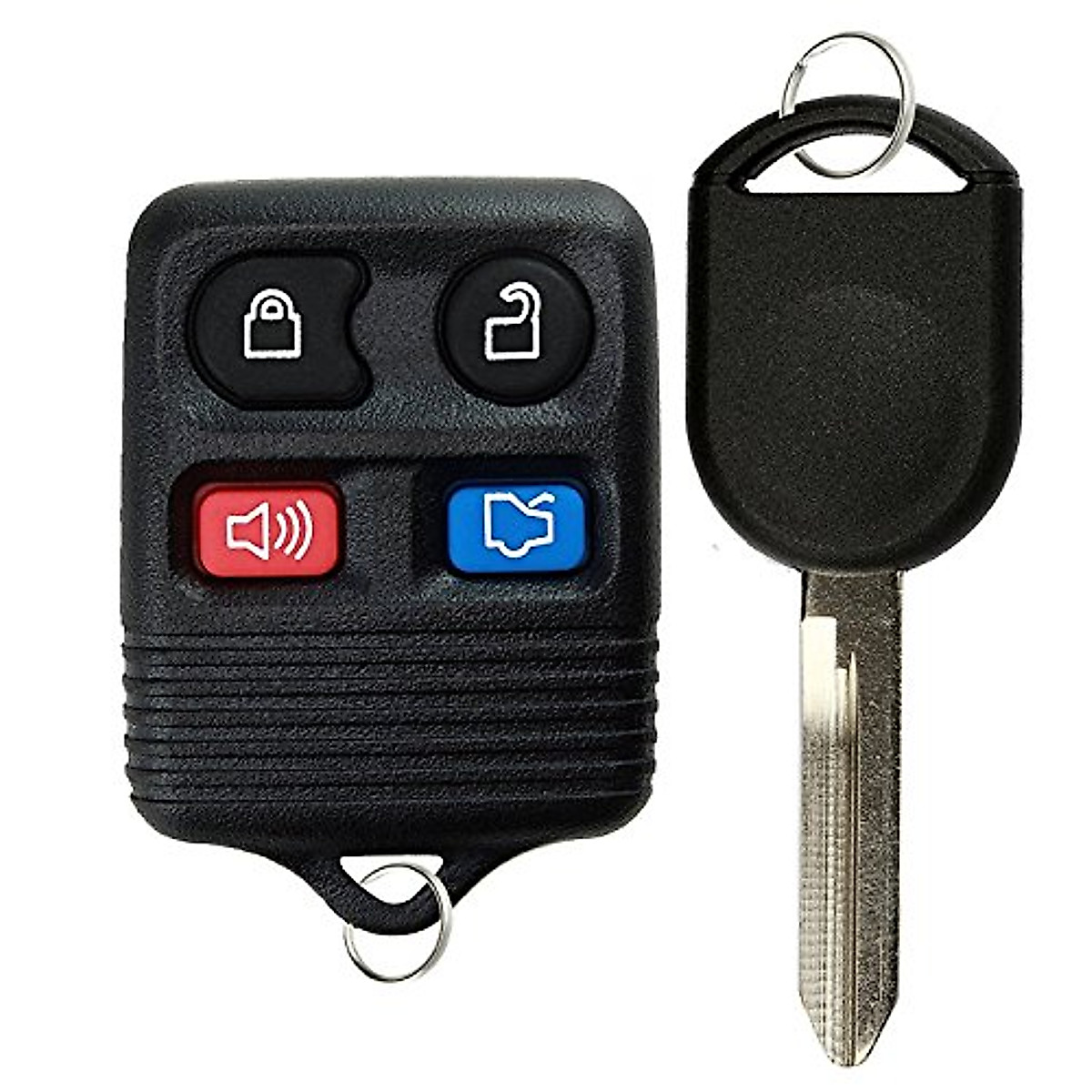 KeylessOption Keyless Entry Remote Control Fob Uncut Blank Car Ignition Key For Ford Lincoln Mercury CWTWB1U345, GQ43VT11T