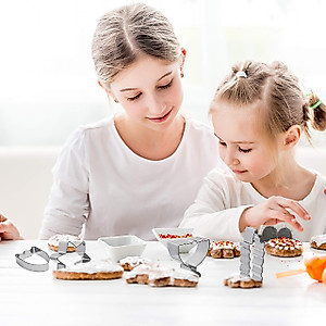 Aviv Judaica Hanukkah Fun Stainless Steel Cookie Cutters Molds Set of 5 Chanukah Story Shapes - Menorah - Dreidel - Candle - Maccabee Shield - Star of David