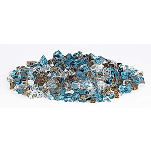 American Fireglass 1/2" Bali Reflective Fire Glass, 20 lb. Bag