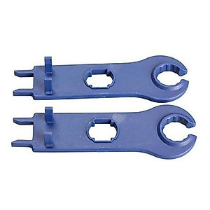 NUZAMAS Set of 2 Inline Built-in diode Connector 15 Amp Male to Female for Solar Panel Connection and 2 of Wrench Spanner Wiring Tool