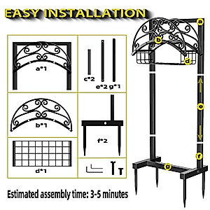 Gykoeaty Garden Hose Holder Heavy Duty Metal Water Hose Holder with 4 Spikes Freestanding,Detachable Hose Rack for Garden Storage, Hose Stand for Outdoor Yard Storage,Can Store 150ft Water Pipes