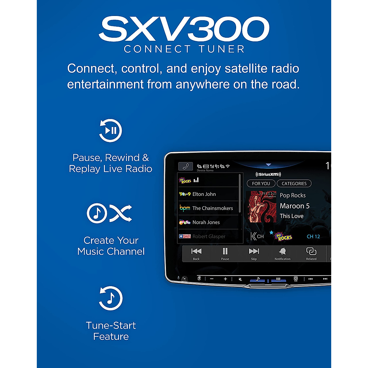 SiriusXM SXV300v1 Connect Vehicle Tuner Kit for Satellite Radio with Free 3 Months Satellite and Streaming Service (Renewed)