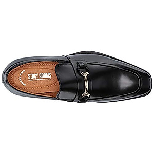 Stacy Adams Men's Pierce Moe-Toe Slip-on Penny Loafer, Black, 9 M US