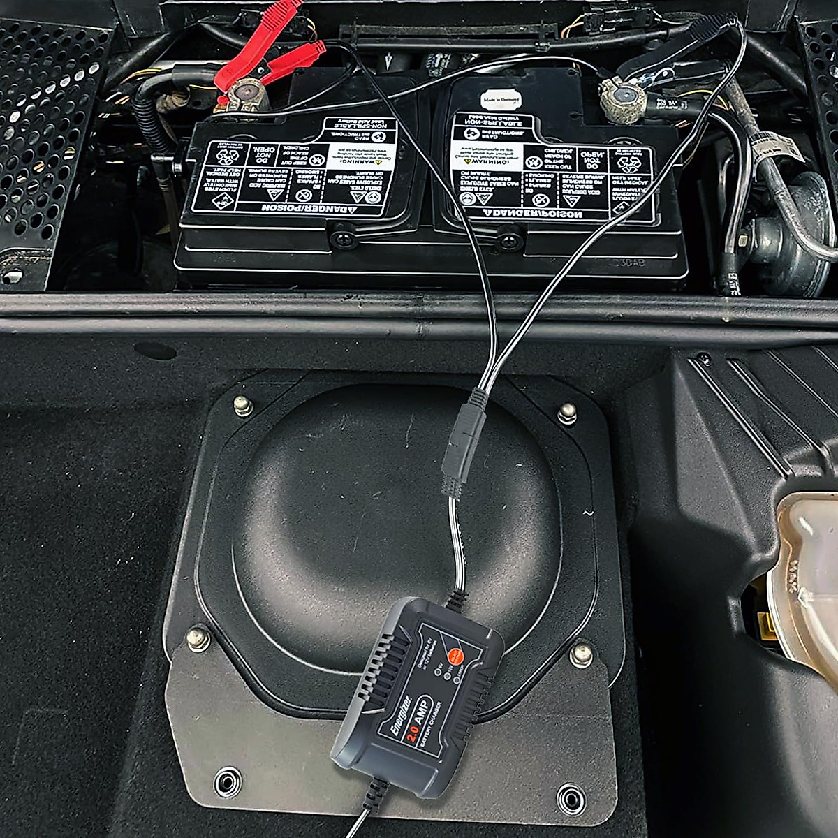 Energizer 2-Amp Battery Charger/Maintainer, 9-Step Smart Battery Car Charger, LCD Display, 6V/12V Voltage Detection for Auto, Motorcycle, RV, Boat,SUV