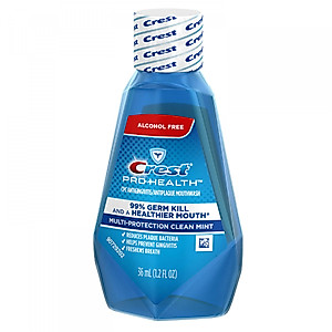 Crest Pro-Health Mouthwash, Alcohol Free, Multi-Protection Clean Mint 1.2 oz (Pack of 48)