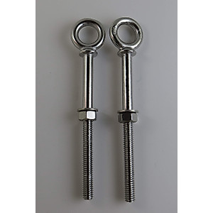 US STAINLESS 2 Pieces Stainless Steel 316 Eye Bolt 1/2" x 6" UNC Short Thread with Shoulder Marine Grade Bolt Pitch of 13