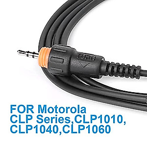 BANDARICOMM Radio Earpiece, 3.5mm 1-Pin C Shape Walkie Talkie Earpiece with PTT Mic Compatible with Motorola CLP1010, CLP1040, CLP1060 Two Way Radios Headphone Headset