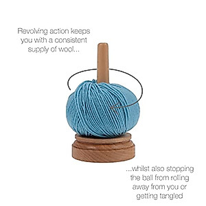 Classic Knit Wooden Spinning Yarn & Thread Holder - Each