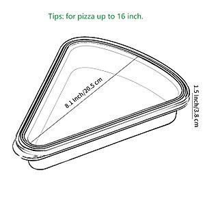 KEVJES 5Pack Reusable Silicone Leftover Pizza Slice Storage Container Box with Air-tight Lids-BPA Free,Fits Single Slice up to 16”,Save Space,Refrigerator organizer. (Space Grey)