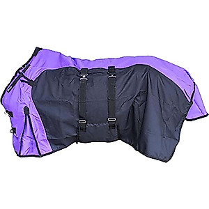 Epic Turnout Blanket 1200 Denier Purple and Black (74")