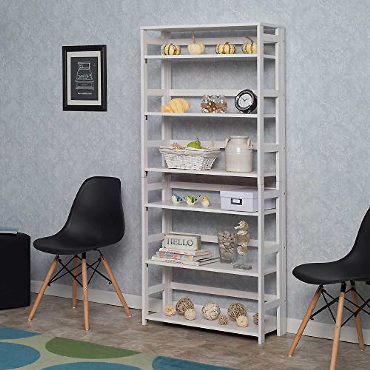 Regency Flip Flop Folding Bookcase, 67" x 30", White