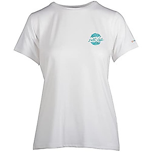 Salt Life Oasis Short Sleeve Stretch Fit Shirt, White, Small