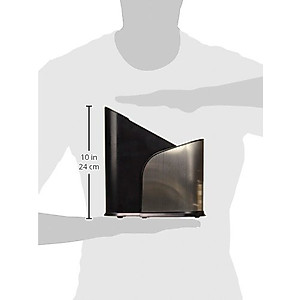 Umbra Furlo, Expandable Kitchen Utensil Holder, Multi-Functional Caddy Organizer with Divider and Extra Storage, Ideal for Keeping Knives and other Utensils Instantly Accessible, Black/Stainless Steel