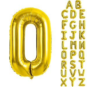 Gold Letter O Balloons 40 Inch - Big Size Jumbo Mylar Foil Helium Balloons for Birthday Party Wedding Anniversary Baby Shower Decorations/Golden O YUNSHANGMO