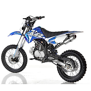 125cc Dirt Bike Pit Bike Adult Dirt Pitbike Gas Dirt Bikes with Headlight 125cc Gas Dirt Pit Bike (Blue)