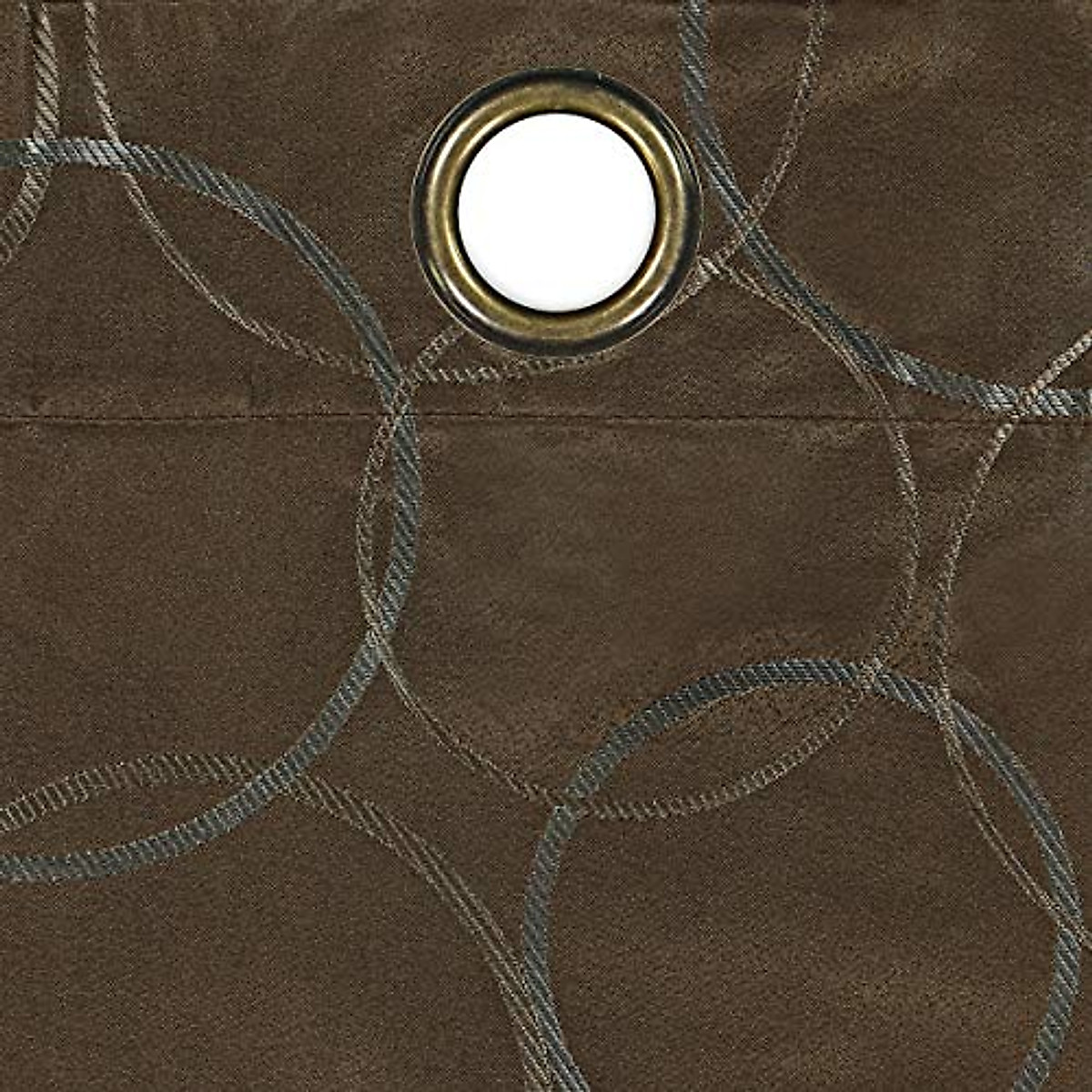 ECLIPSE Meridian Modern Blackout Thermal Grommet Window Curtain for Bedroom or Living Room (Single Panel), 42" x 84", Chocolate