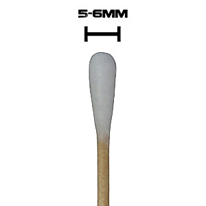 (Single Sided Regular Tip) Type-III 100pc Gun Cleaning 6 Inch American Made Cotton Swabs