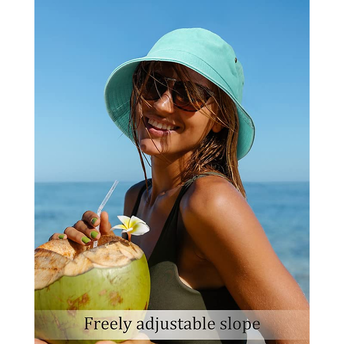 Geyoga 8 Pack Cotton Bucket Hat Foldable Packable Fishing Hat Beach Cap for Kids Teen Girls Women Men (Elegant Colors)